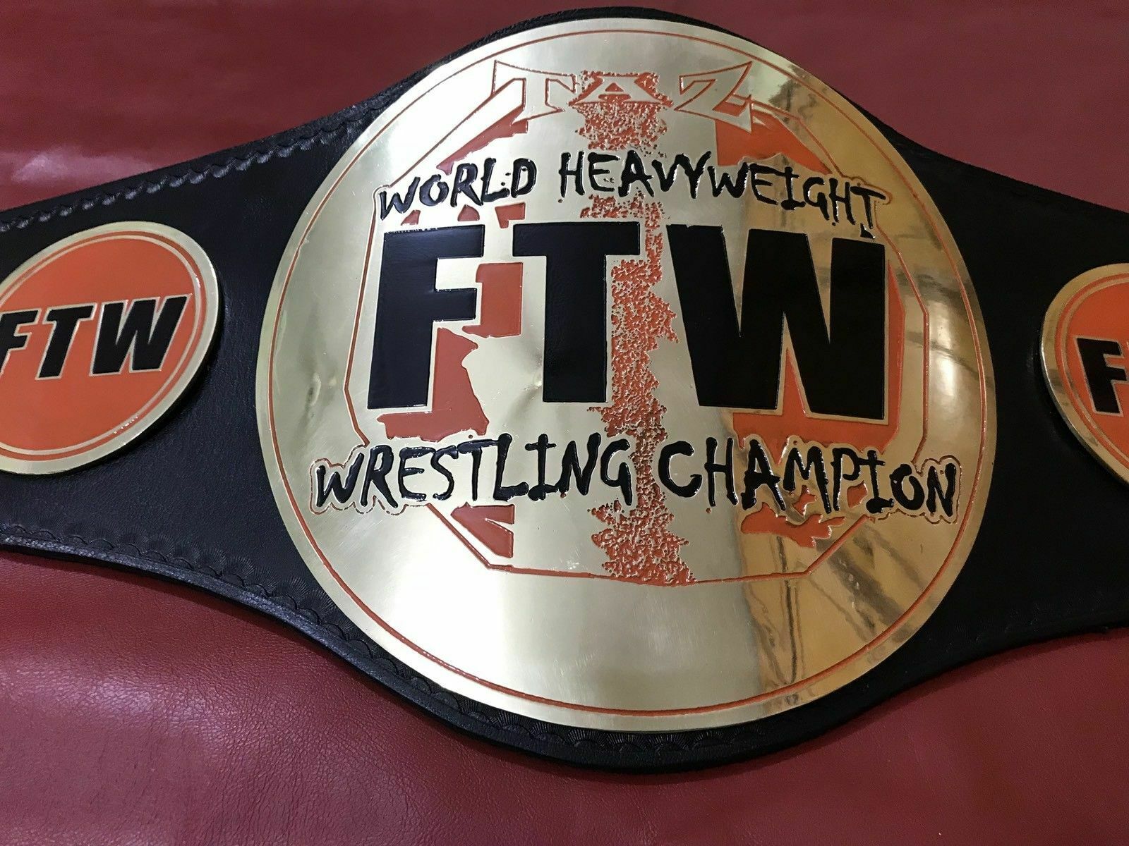 TAZ FTW HEAVYWEIGHT CHAMPIONSHIP BELT IN 2MM BRASS PLATED & FREE SHIPPING