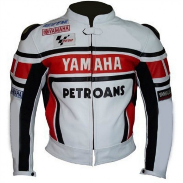 YAMAHA PETRONAS MOTORCYCLE LEATHER JACKET BACK HUMP